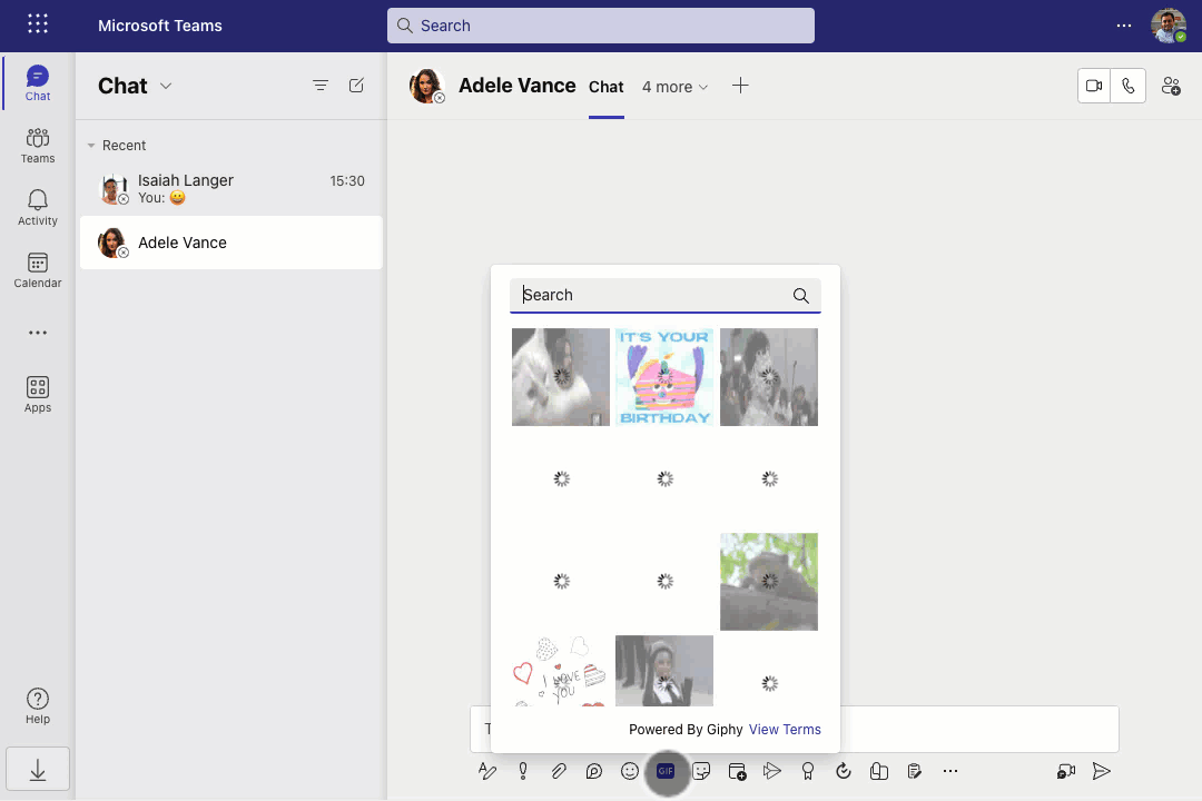 4 2 GIFs In Microsoft Teams Chat Enlivening Your Digital Communication 
