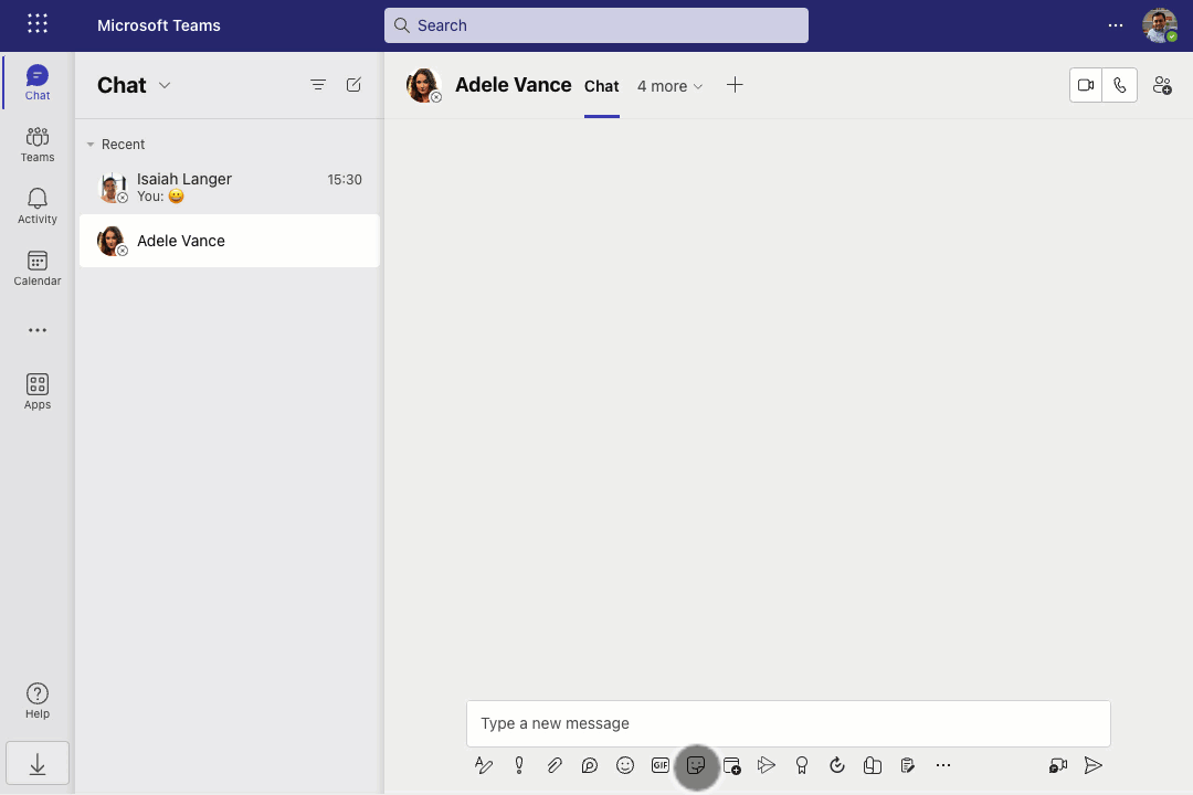 4 3 Stickers In Microsoft Teams Chat Adding Personality And Fun To