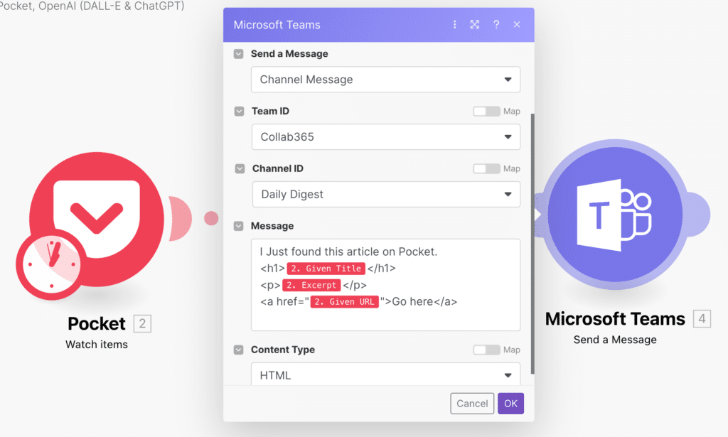 Integrating Pocket with Microsoft Teams: how to share articles with ...