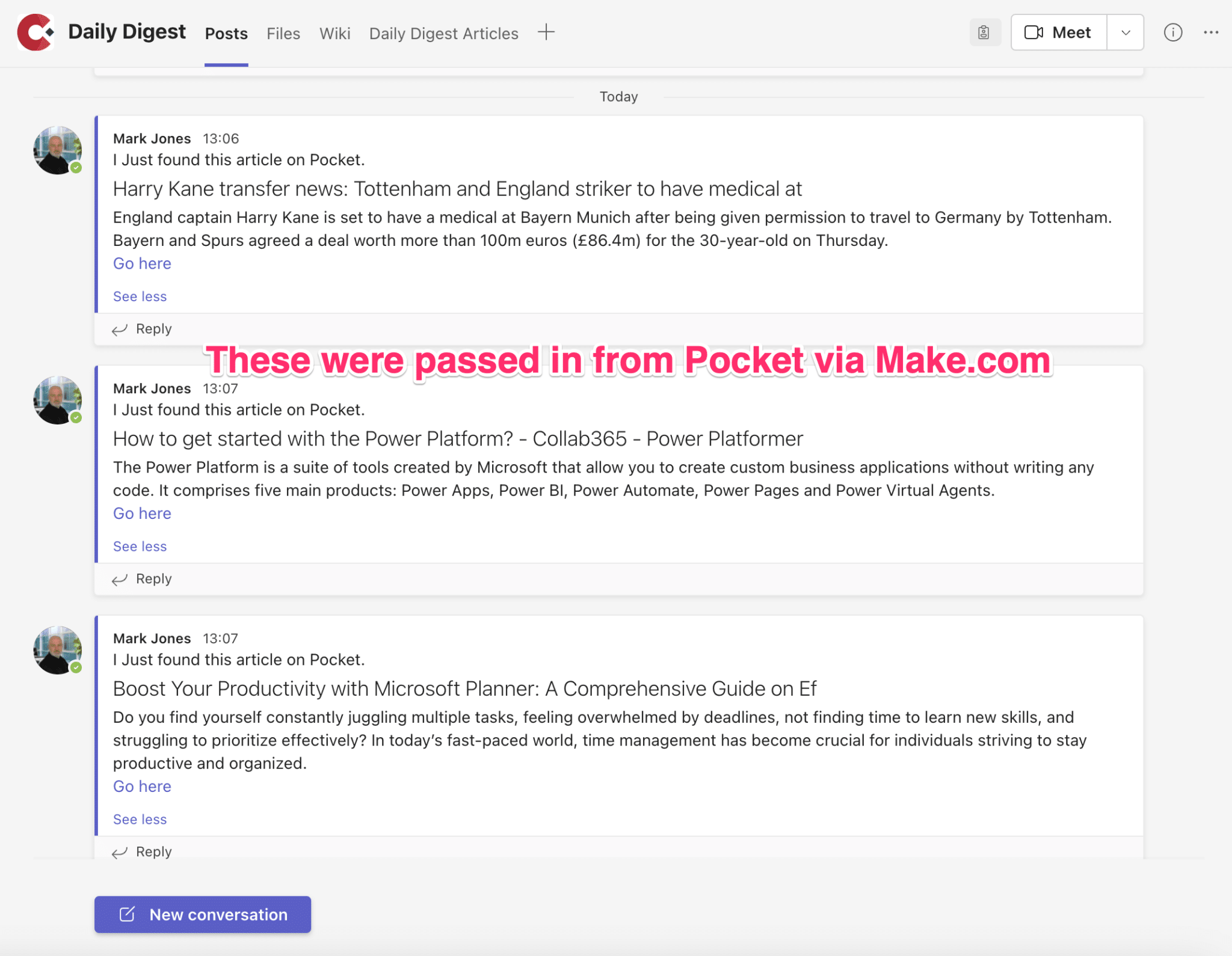 Integrating Pocket with Microsoft Teams: how to share articles with your Team with the click of ...