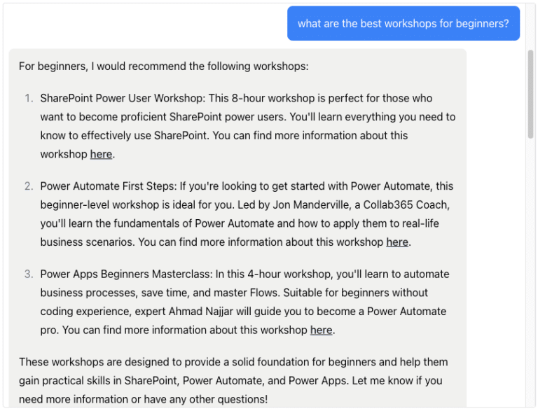 Train an AI-Powered Chatbot on your SharePoint data in less than 30 ...